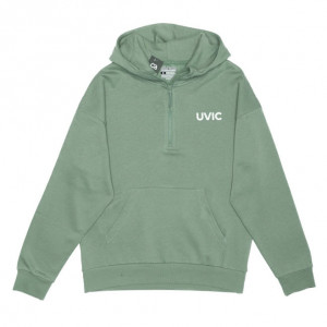 UVIC Drop Shoulder 1/2 Zip- Dusty Green - UVIC Bookstore