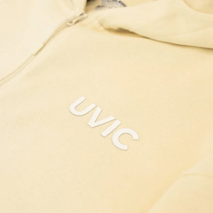 UVIC Drop Shoulder Scuba 1/2 Zip- Ivory - UVIC Bookstore